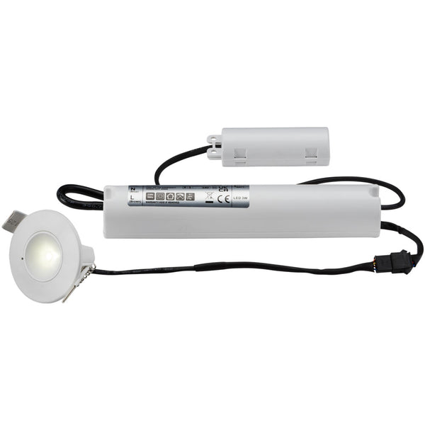 3.5 Watt White LED Self Test EM Downlight (LiFePO4) | EMPOWER4ST