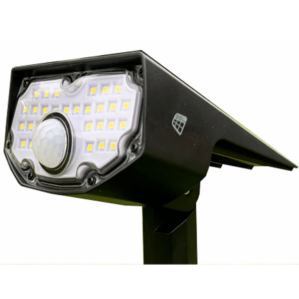 BSL004 Solar PIR Security LED Spike/Flood Light - Twin Pack