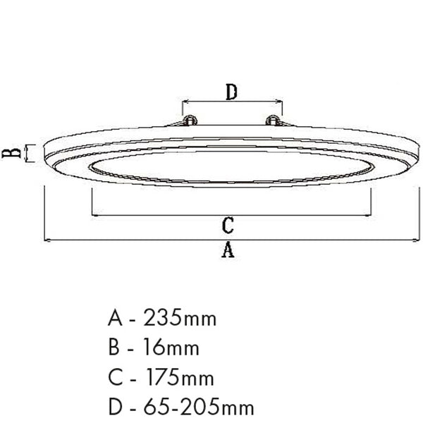 10/13/16 Watt Slim Recessed LED Downlight Panel (65mm-205mm Cut Out)