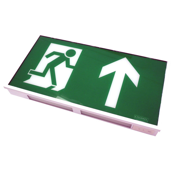 Self Test Illuminated Exit Signs & Boxes From Right Light