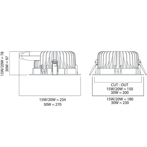 15 Watt LED Downlight